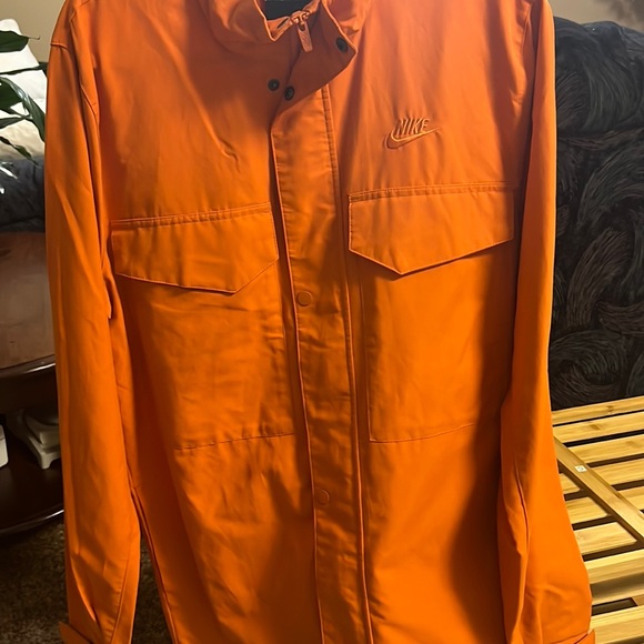 Nike | Jackets & Coats | Mens Medium Orange Light Weight Jacket Nike ...